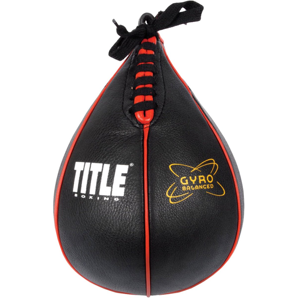 Title Boxing Gyro Balanced Leather Punch Training Speed Bag - Black ...