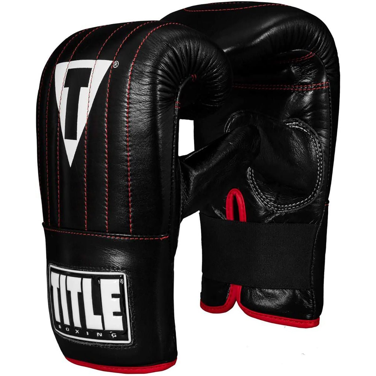 Title Boxing Professional Old School Leather Bag Gloves 3.0 - Black ...